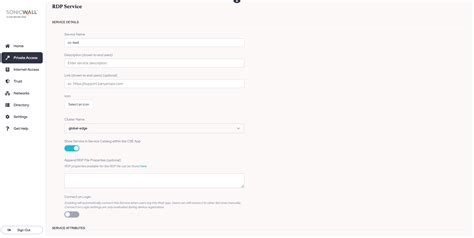 Register An Individual RDP Server SonicWall Cloud Secure Edge Documentation