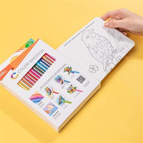 Poom 델리 컬러펜슬 색연필 세트 컬러링 미술 도구 36색