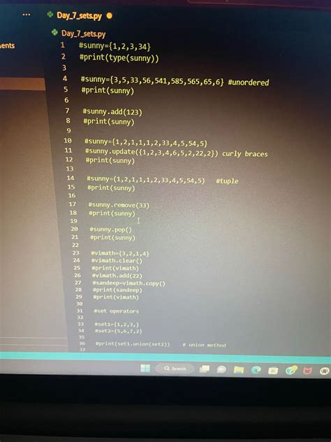 Pavan Kumar On Linkedin Task 19 Sets Types Kiran Sagar Pythonlife