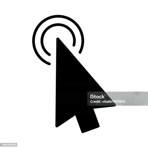 커서 아이콘을 클릭합니다 실루엣 아이콘입니다 포인터 화살표 가리키기에 대한 스톡 벡터 아트 및 기타 이미지 가리키기 고름 마우스 화살표 Istock
