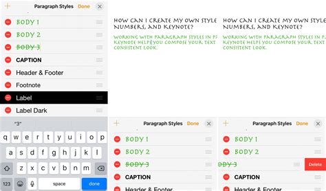 How To Use Paragraph Styles In Pages Numbers And Keynote