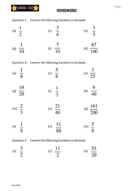 Fractions To Decimals Worksheet Live Worksheets Worksheets Library