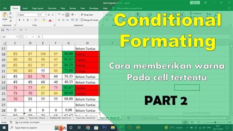 Conditional Formating Part 2 Youtube