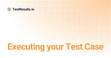 Executing Your Test Case