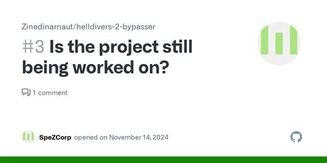 Is The Project Still Being Worked On · Issue 3 · Zinedinarnaut