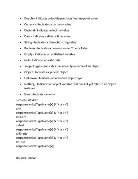 Builtinfunctions In Vbscript And Its Types Docx