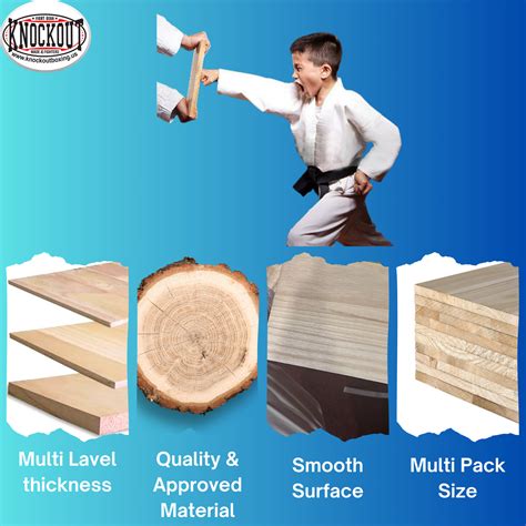 Wooden Karate Breaking Boards For Training Knockout Boxing Us
