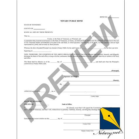 Tennessee Notary Bond Travelers Insurance Notary Net