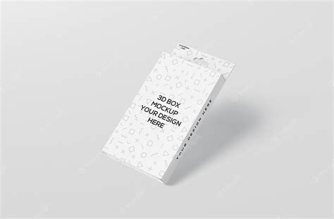 Premium Psd Flat Medium Rectangle Box Mockup With Hanger