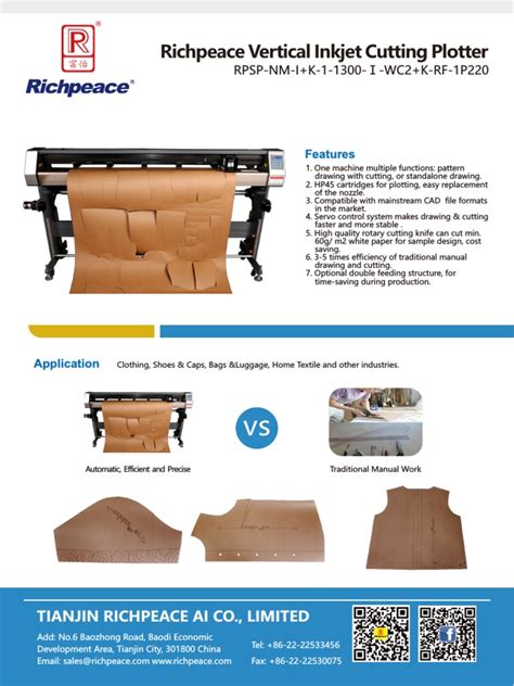 An Overview Of The Richpeace Vertical Inkjet Cutting Plotter A Multi Function Machine For