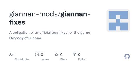 Github Giannan Modsgiannan Fixes A Collection Of Unofficial Bug