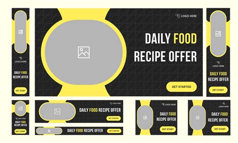 Vector Illustration Food Recipe Set Of Web Banner Design Vector Art At Vecteezy