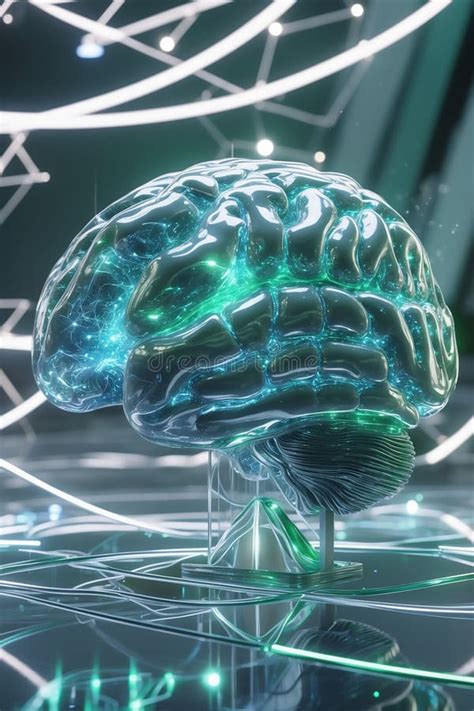 The Quantum Mind A Futuristic Vision Of Ai Enhanced Consciousness Stock Illustration