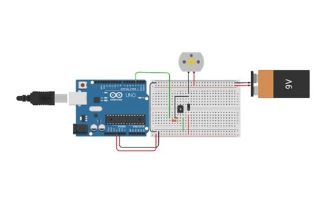 Circuit Design Simple Motor Control 9v Battery Tinkercad