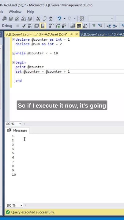 Sql Creating A Multiplication Table Using While Loop Datascience