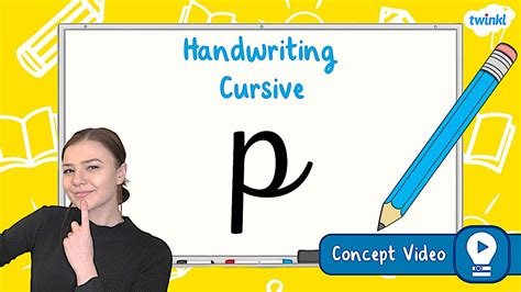 The Letter P Cursive Handwriting Concept Video