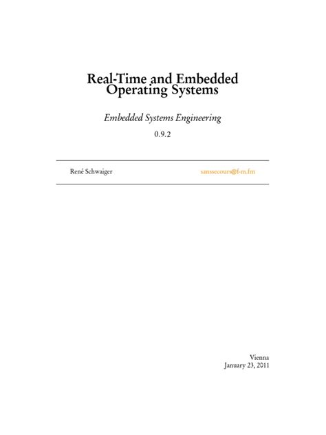 Embedded Operating Systems Pdf Operating System Kernel Operating System