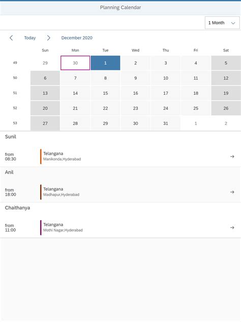 Planning Calendar In SAP UI SAP Community