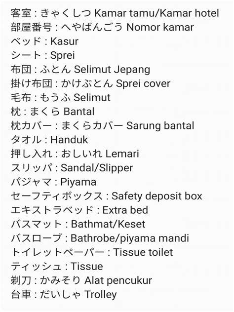 Kotoba Perhotelan Pdf