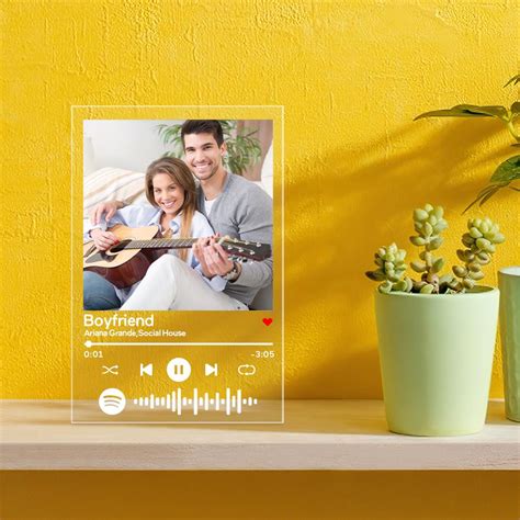 Aangepaste Spotify Code Song Art Glas Acryl Plaquette 3 Maten