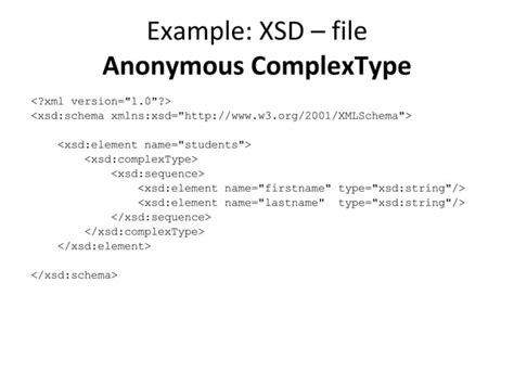 Xml Schema W3c Ppt