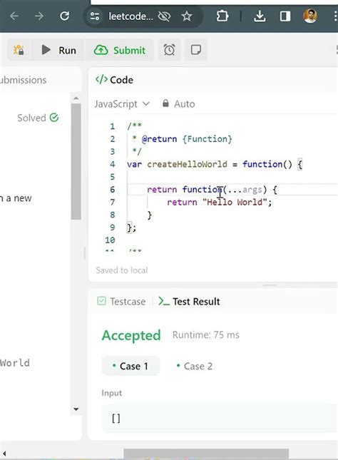 Day 0130 Javascript Question Leetcode 2667 Create Hello World Shorts Youtube