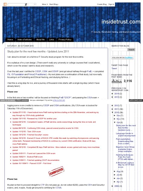 Oscp Schedule Pdf Password Computer Security