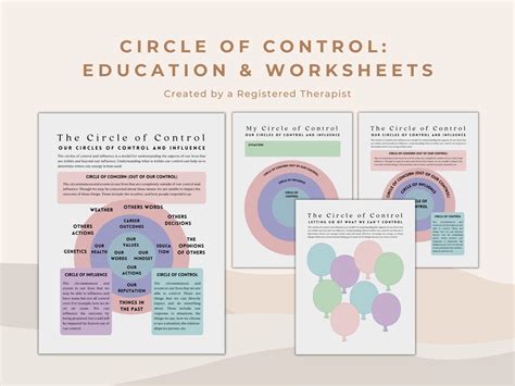 The Circle Of Control And Influence Worksheets And Psychoeducation Tool Therapist And School