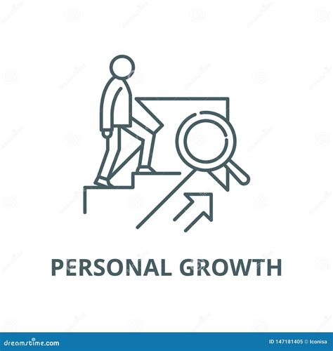 Personal Growth Vector Line Icon Linear Concept Outline Sign Symbol
