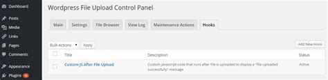 Create Custom Filters And Actions For Wordpress File Upload Plugin