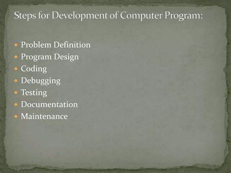 Development Of Computer Program Pptx