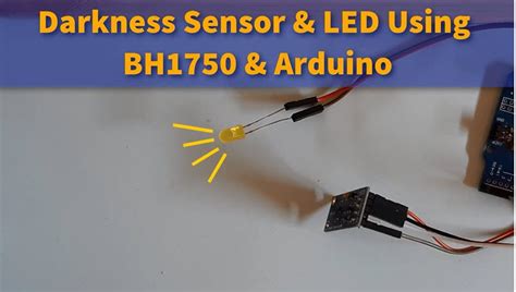 Darkness Sensor And Led Using Bh1750 And Arduino Visuino Visual