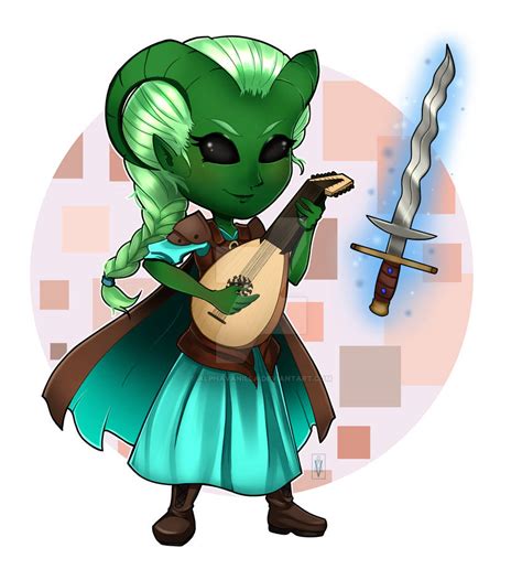 Chibi Dnd Commission Mithrali Battle By Alphavanilla On Deviantart