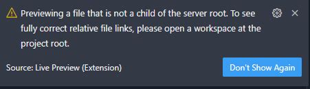 LivePreview NotifyOnOpenLooseFile Is Not Respected When Navigated To Manually Issue