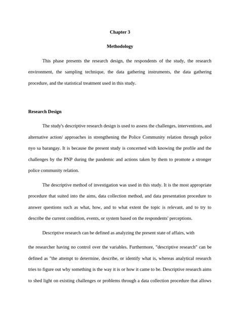 Thesis Chapter 3 Pdf Statistics Questionnaire