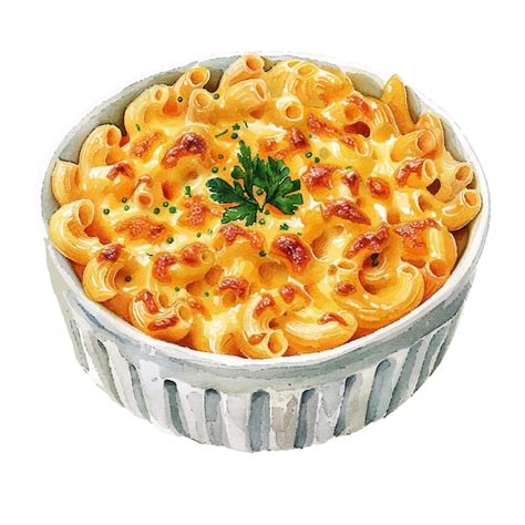 Premium Vector Macaroni Cheese Vector Illustration In Watercolour Style