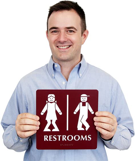Bow Legged Unisex Funny Restroom Sign Sku Se 2025