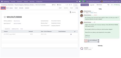 Signature In Odoo Inventory App Odoo V Community Edition Book