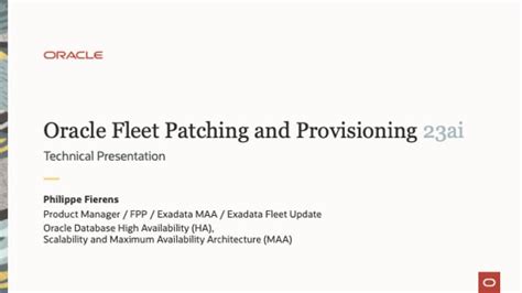 Fleet Patching And Provisioning Oracle