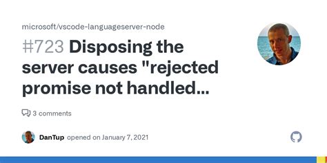 disposing the server causes rejected promise not handled within 1