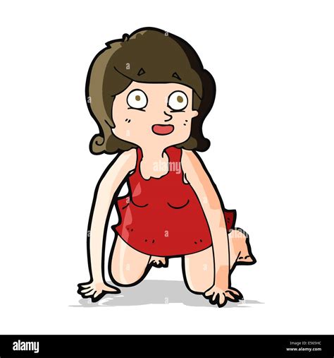 Cartoon Woman On All Fours Stock Vector Image And Art Alamy
