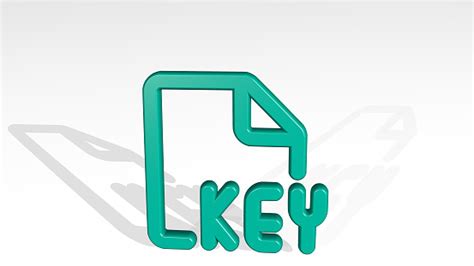 밝은 배경에 그림자가 있는 반짝이는 금속 조각의 3d 일러스트로 제작된 Office File Key 비즈니스 및 사업가 0명에 대한 스톡 사진 및 기타 이미지 Istock