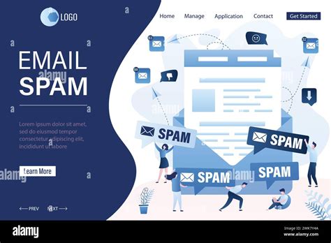 Spamming And Hacking Attack Landing Page Template Walware Phishing Concept Background Big