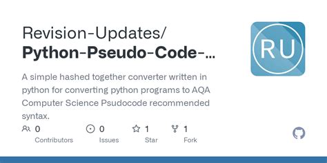 Github Revision Updates Python Pseudo Code Converter A Simple Hashed
