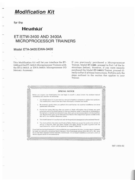Heathkit Et 3400 Microprocessor Trainer Pdf Computer Hardware