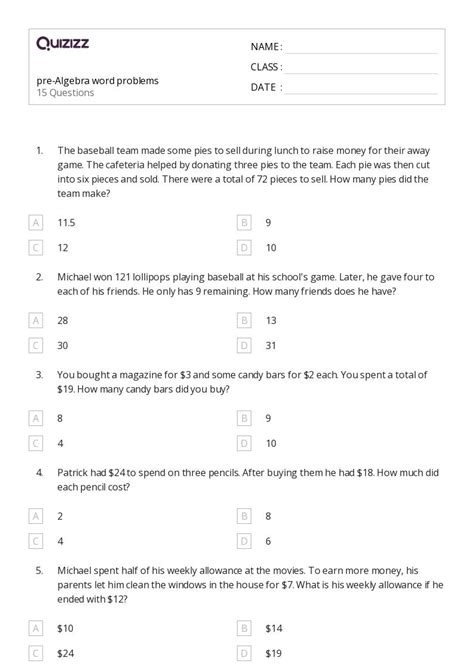 50 Money Word Problems Worksheets For 7th Grade On Quizizz Free Worksheets Library