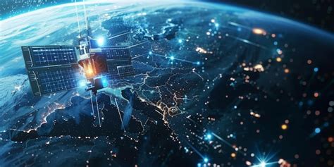 Premium Photo Satellite In Earth Orbit Generative Ai