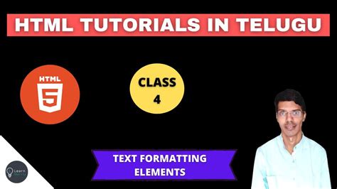 Html Tutorials For Beginners In Telugu Text Formatting Elements Part 4 Youtube