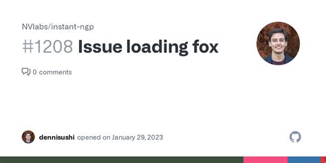 Issue Loading Fox Issue 1208 NVlabs Instant Ngp GitHub