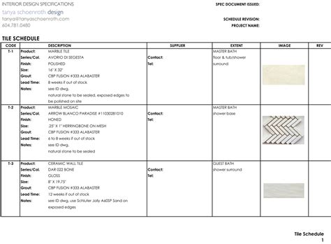 Design Spec Sheet Template